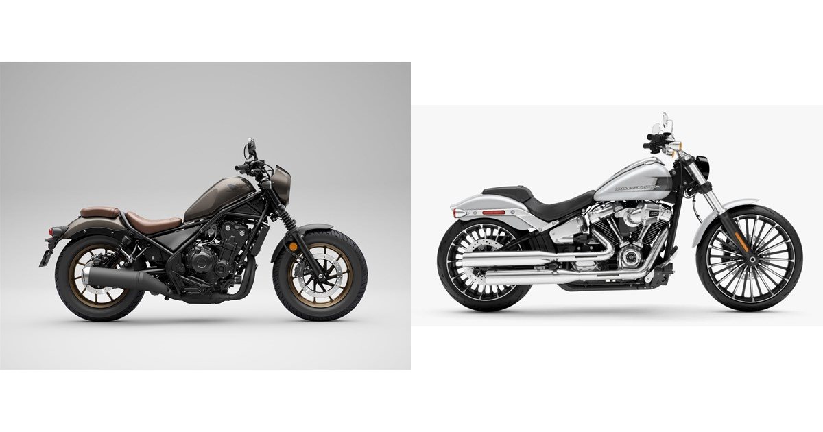 Motorrad Vergleich Honda CMX500 Rebel S 2023 vs. Harley-Davidson ...