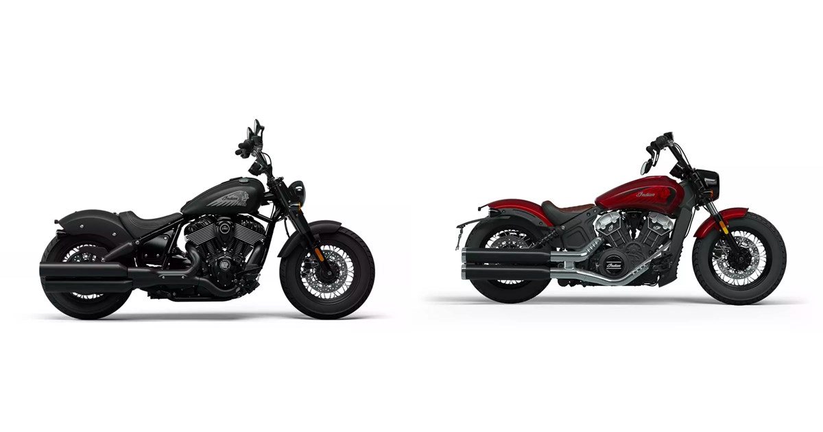 Motorrad Vergleich Indian Chief Bobber Dark Horse 2024 vs. Indian Scout ...