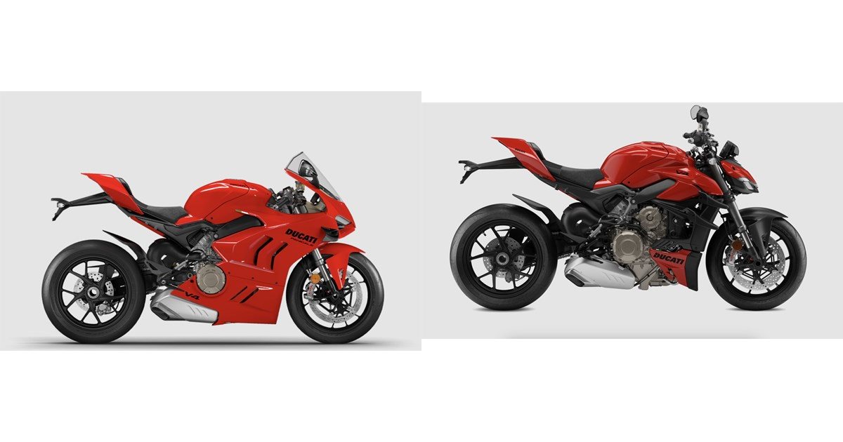 Motorrad Vergleich Ducati Panigale V4 2024 vs. Ducati Streetfighter V4 2024