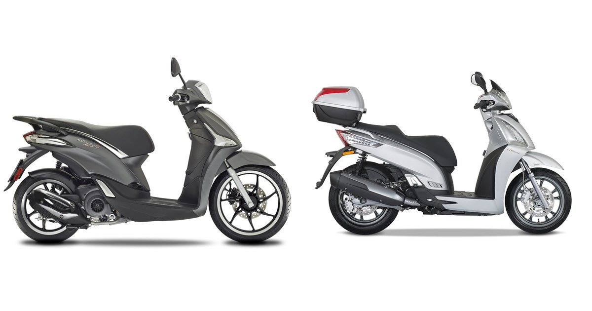 Motorrad Vergleich Piaggio Liberty 125 IGET 4t 3V Sport 2020 vs. Kymco ...