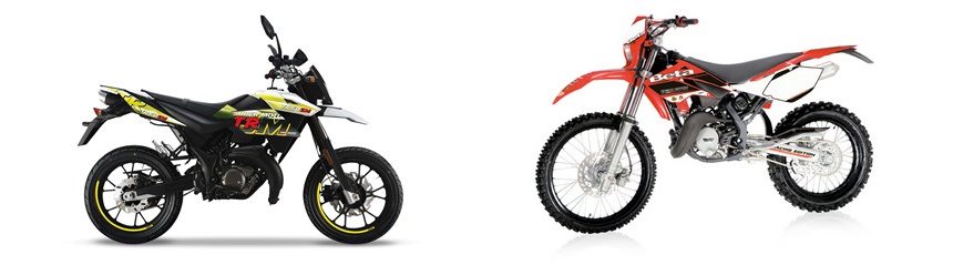 Motorrad Vergleich KSR Moto TR 50 SM 2021 vs. Beta RR Enduro 50 Racing 2009