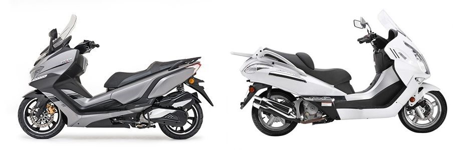 Motorrad Vergleich Daelim XQ2 2020 vs. CFMOTO Jetmax 250 EFI 2016