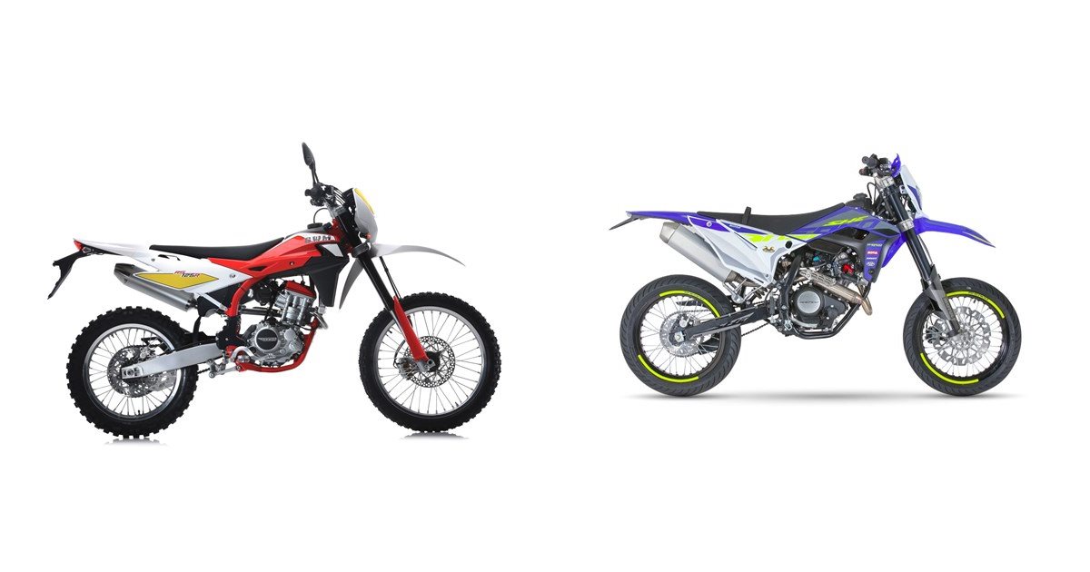 Motorrad Vergleich SWM RS 125 R 2017 vs. Sherco 125 4-Takt SM Factory ...