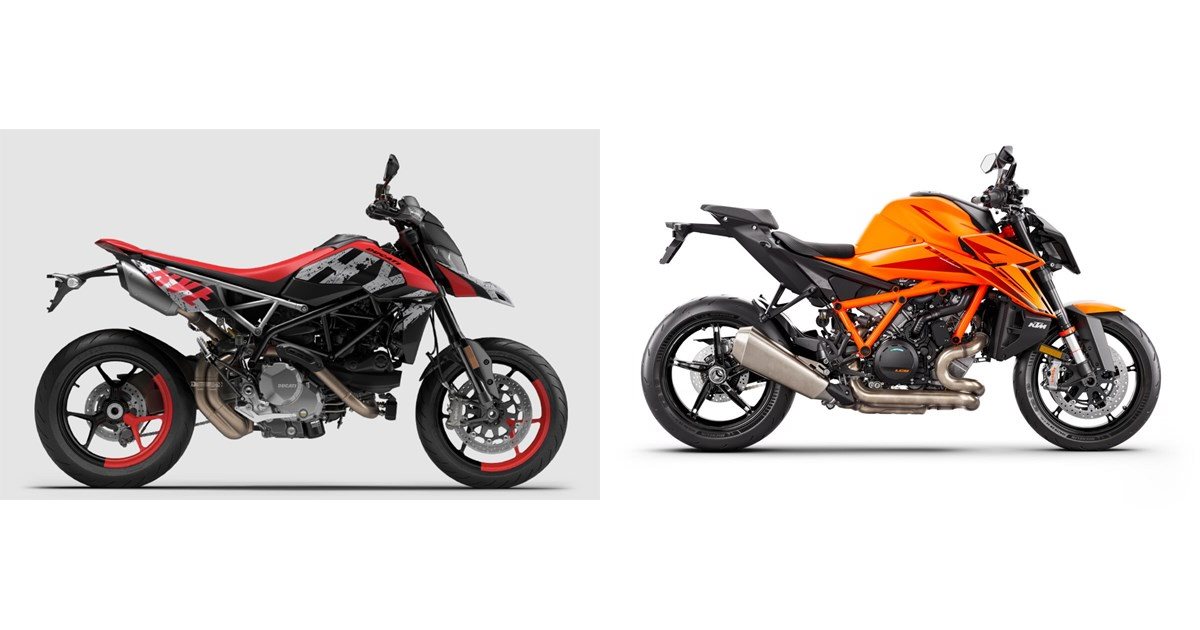 Ducati Hypermotard 950 RVE 2024 vs KTM 1390 Super Duke R 2024