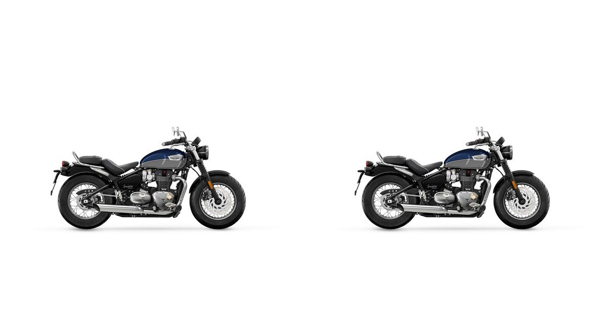 Motorrad Vergleich Triumph Bonneville Speedmaster 2024 vs. Triumph ...