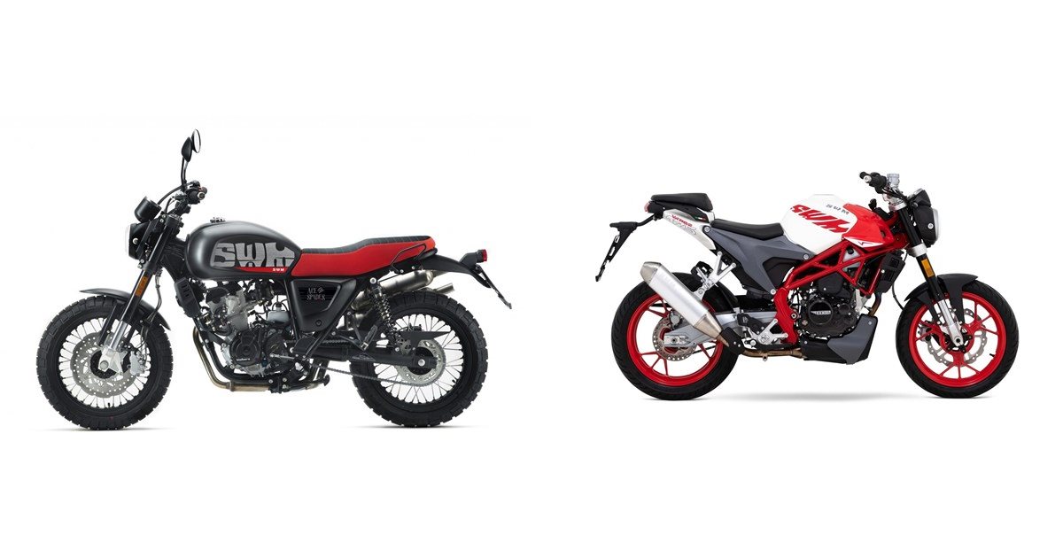 Motorrad Vergleich SWM Ace of Spades 125 2020 vs. SWM Varez 125 2024