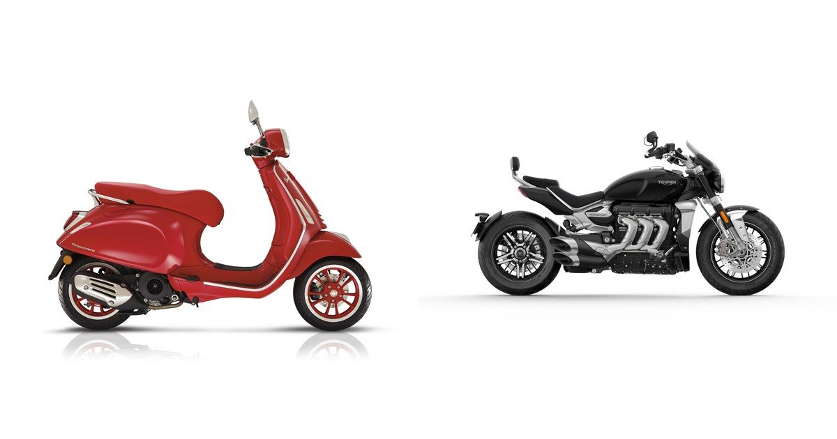 Vespa Primavera 125 (RED) 2021 vs Triumph Rocket 3 GT 2021