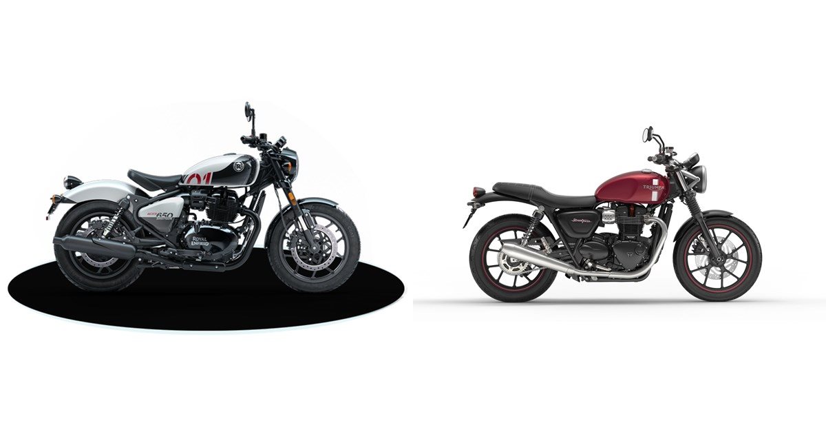 Motorrad Vergleich Royal Enfield Shotgun 650 2024 vs. Triumph Street ...