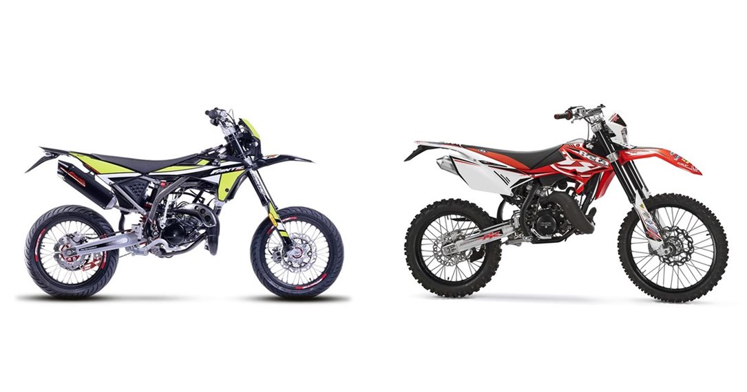Motorrad Vergleich Fantic XM 50 Performance 2022 vs. Beta RR 50 Factory ...
