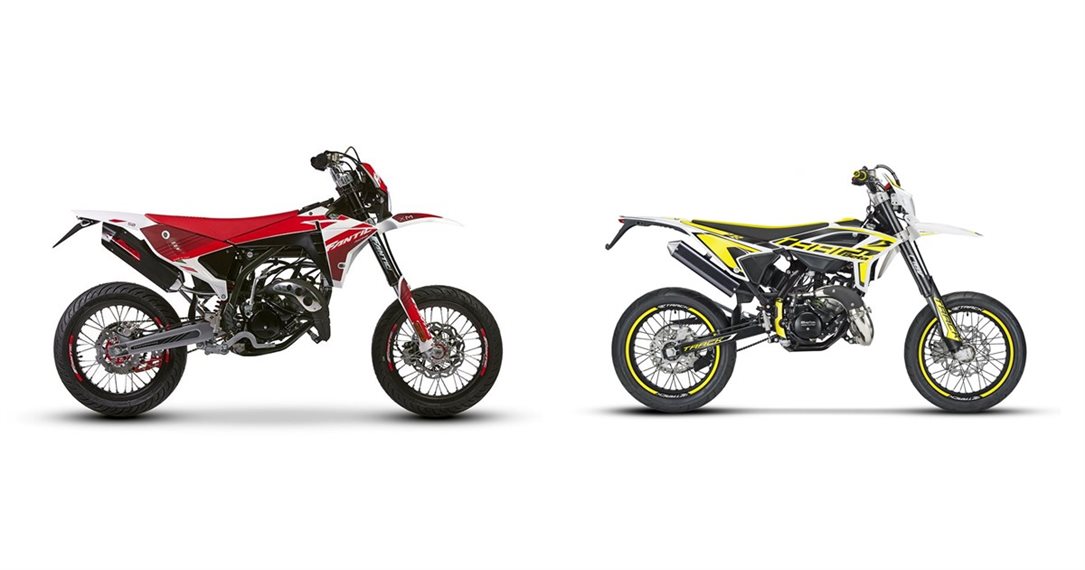 Motorrad Vergleich Fantic XM 50 Performance 2024 vs. Beta RR 50 Motard ...