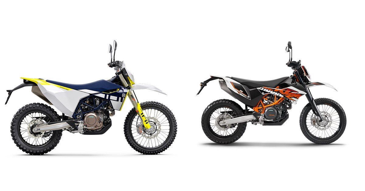 Motorrad Vergleich Husqvarna 701 Enduro 2023 vs. KTM 690 Enduro R 2016