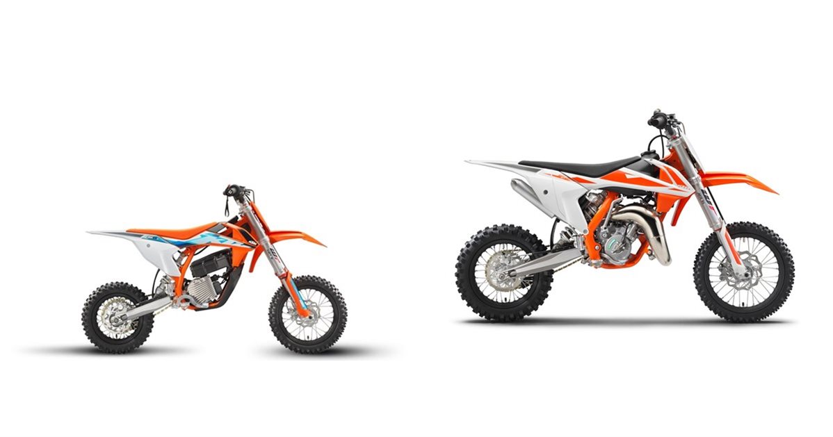 Motorrad Vergleich KTM SX-E 5 2024 vs. KTM 65 SX 2019