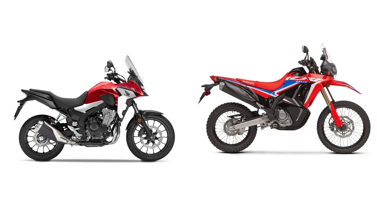 Motorrad Vergleich Honda CB500X 2020 vs. Honda CRF300 Rally 2021