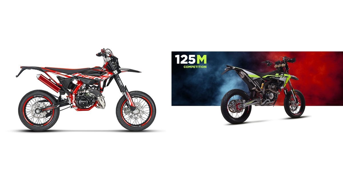Motorrad Vergleich Beta RR 50 Motard Track 2024 vs. Fantic 125M ...