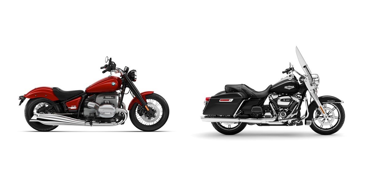 Motorrad Vergleich BMW R 18 2022 vs. Harley-Davidson Touring Road King ...