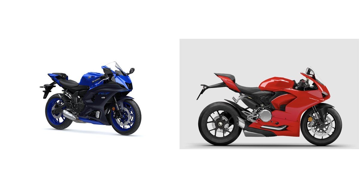 Motorrad Vergleich Yamaha R7 2022 vs. Ducati Panigale V2 2024