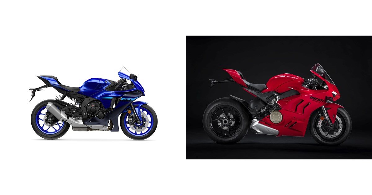 Motorrad Vergleich Yamaha R1 2024 vs. Ducati Panigale V4 2022