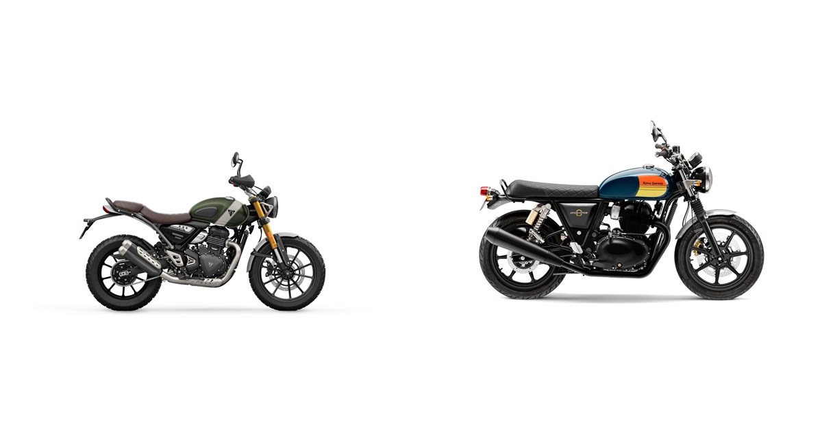 Triumph Scrambler 400 X 2024 vs Royal Enfield Interceptor 650 2023