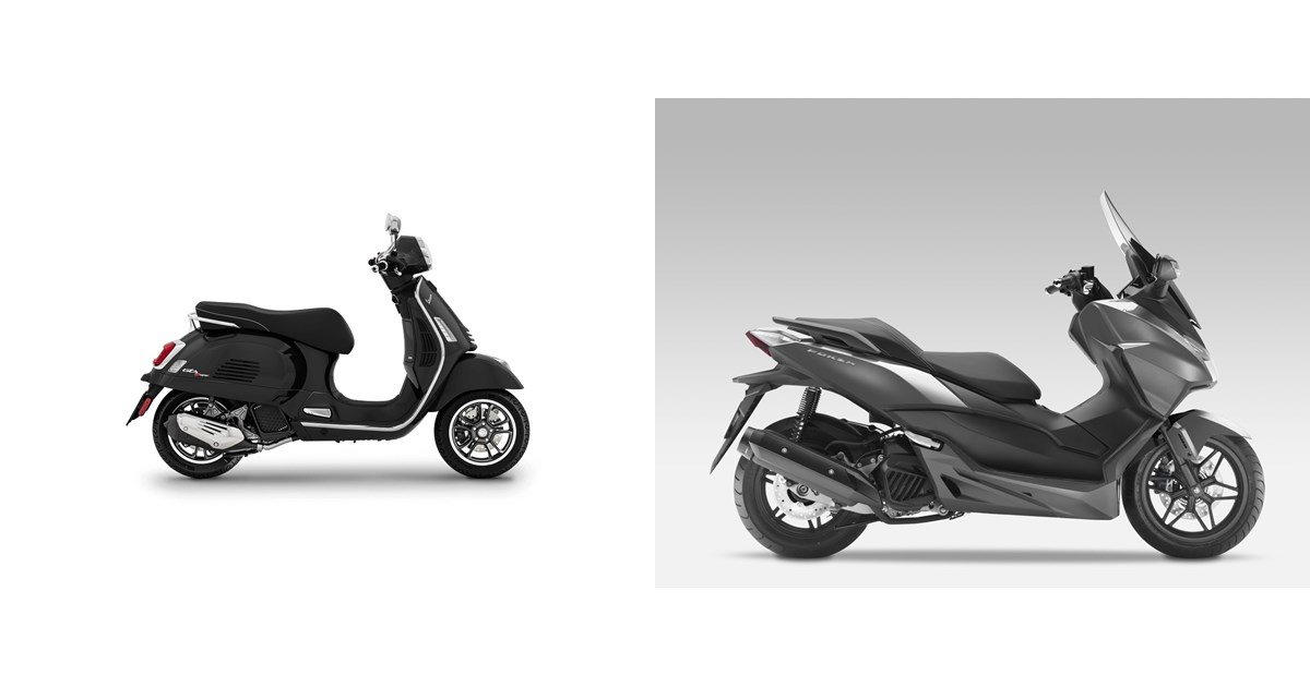 Motorrad Vergleich Vespa Gts 125 Super 2024 Vs Honda Forza 125 2020