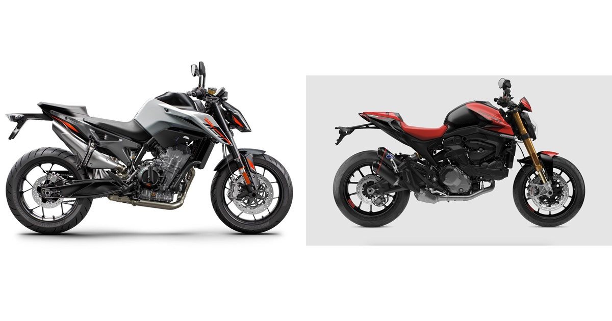 Motorrad Vergleich KTM 790 Duke 2024 vs. Ducati Monster SP 2024