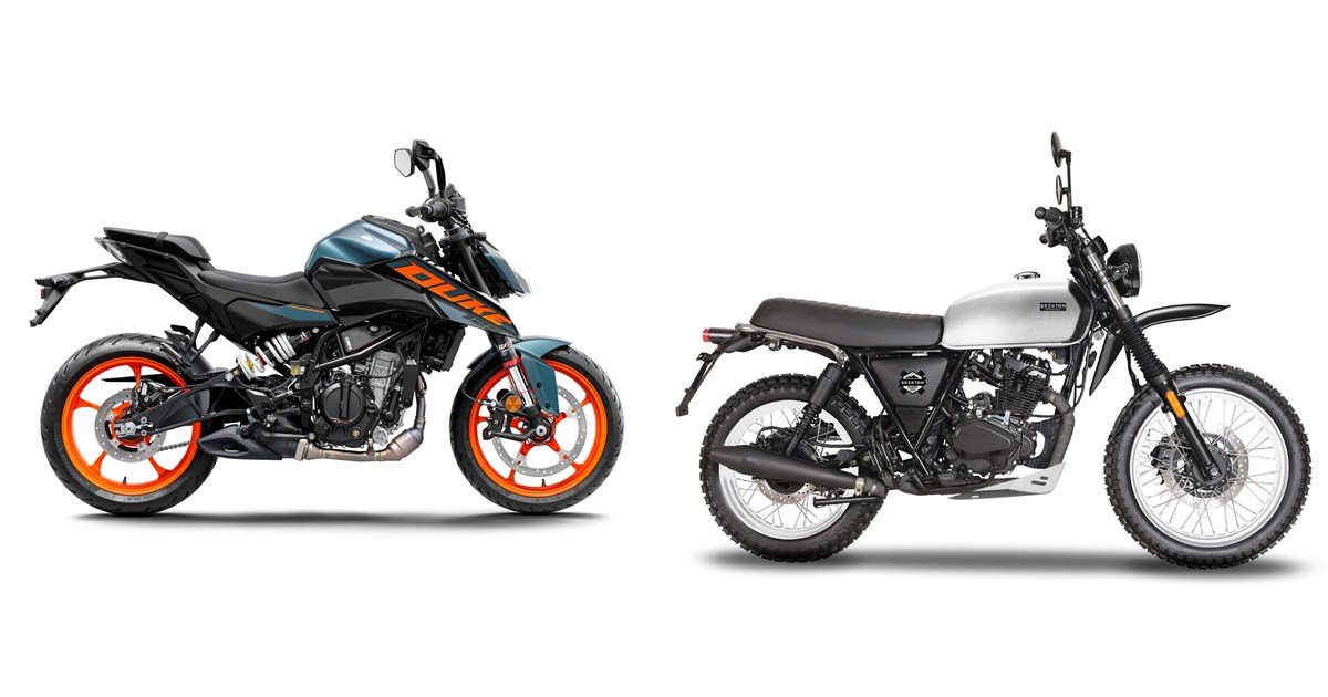 Motorrad Vergleich KTM 125 Duke 2024 vs. Brixton Felsberg 125 XC 2024