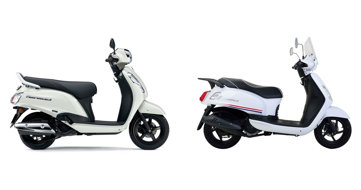 Motorrad Vergleich Suzuki Address 125 2023 vs. Sym Fiddle II 125 2017