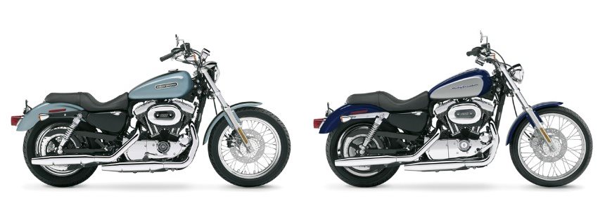 Motorrad Vergleich Harley-Davidson Sportster XL 1200 R Roadster 2007 vs ...