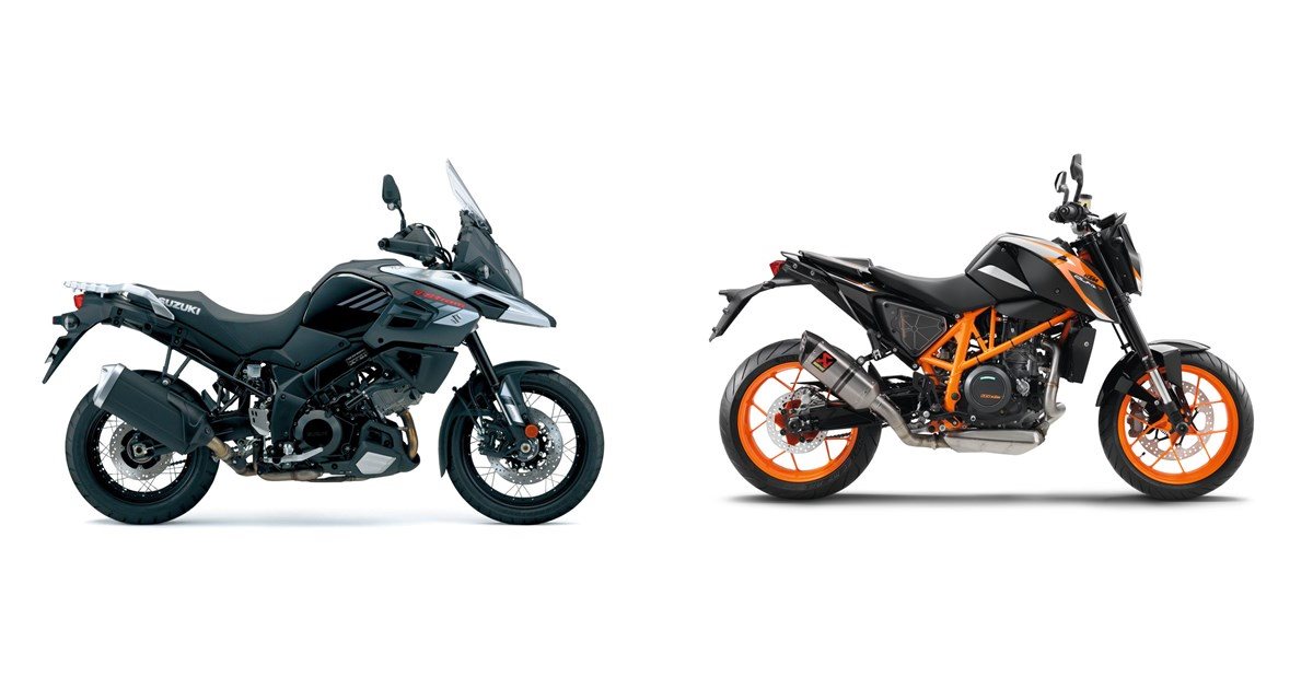 Motorrad Vergleich Suzuki V-Strom 1000 XT 2017 vs. KTM 690 Duke R 2016