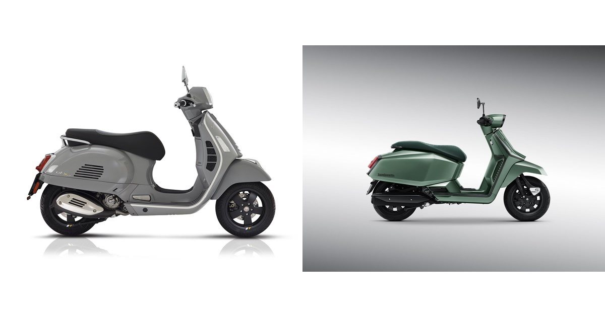 Motorrad Vergleich Vespa GTS 300 hpe Super Tech 2020 vs. Lambretta X300 2024