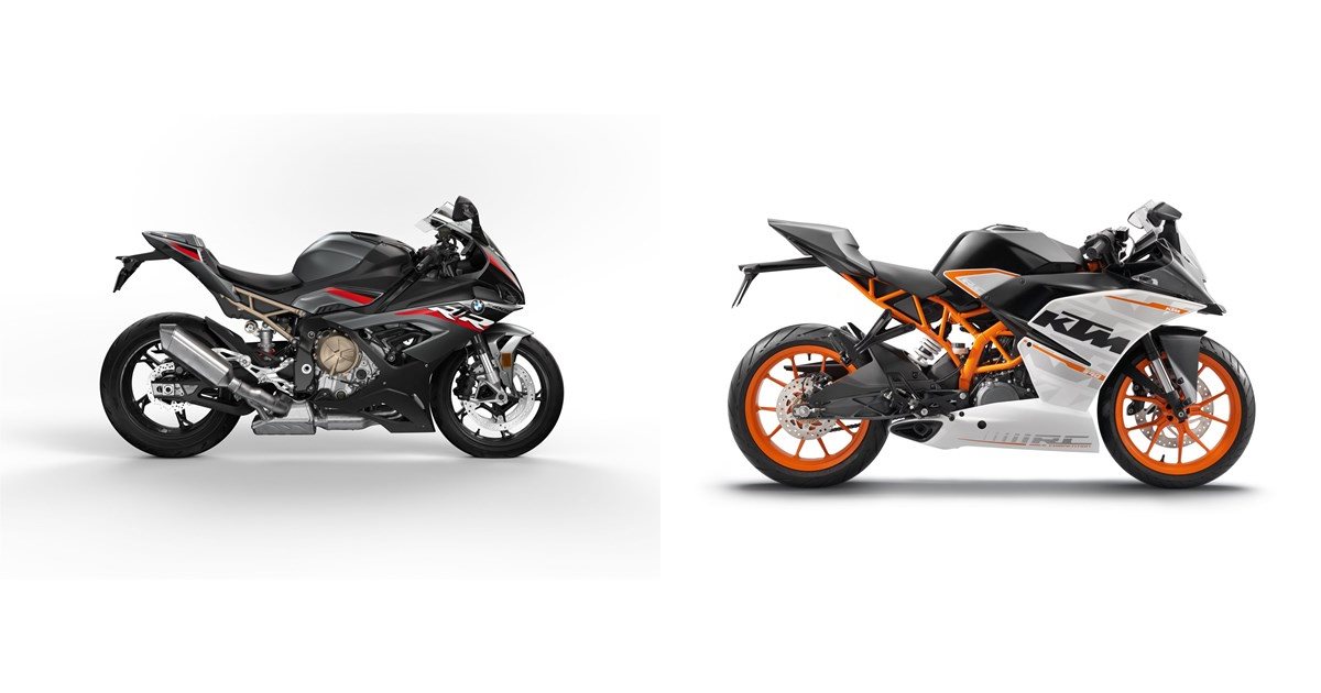 Motorrad Vergleich BMW S 1000 RR 2022 vs. KTM RC 390 2016