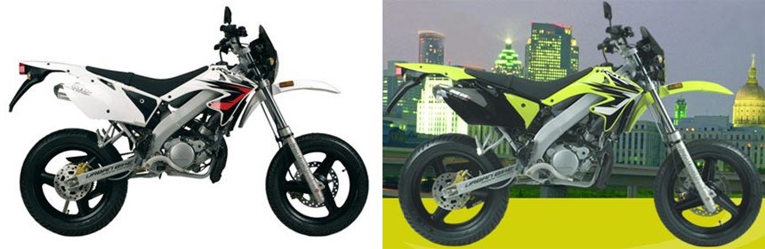 Motorrad Vergleich Motorhispania RYZ Supermotard 2009 vs. Motorhispania ...