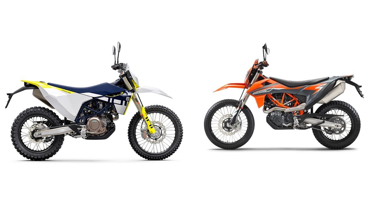 Motorrad Vergleich Husqvarna 701 Enduro 2024 vs. KTM 690 Enduro R 2021