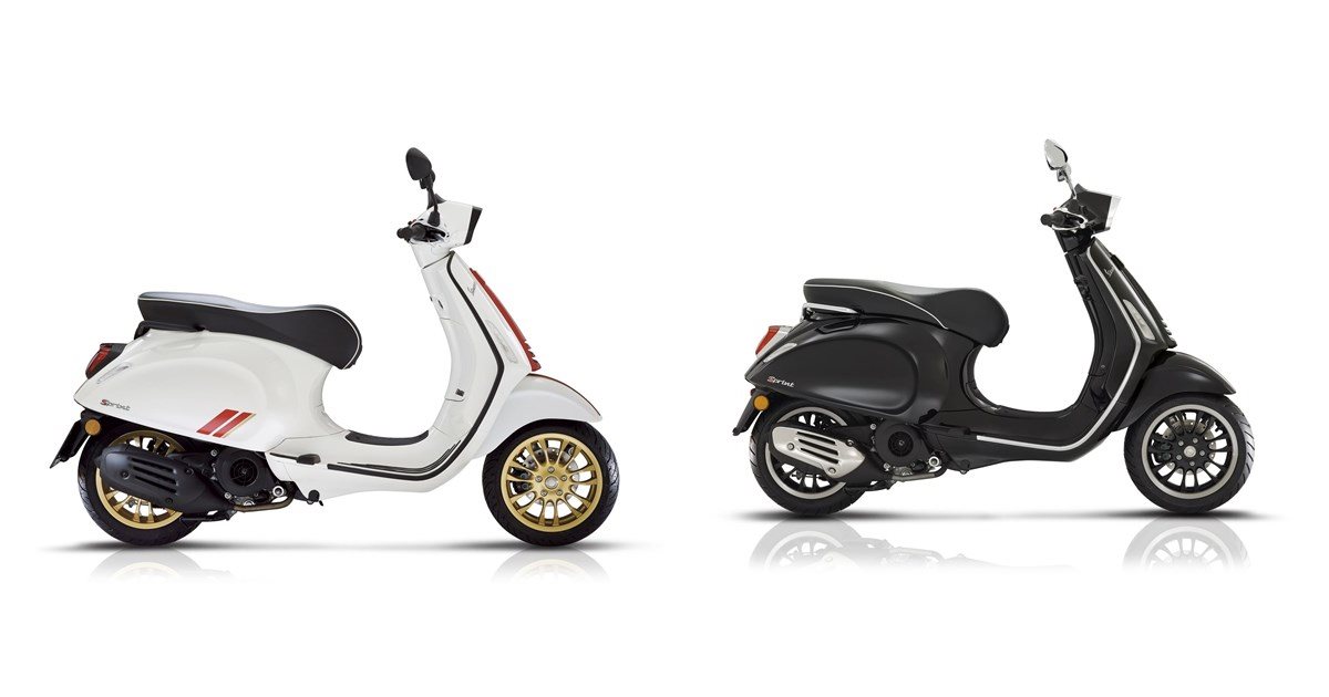 Motorrad Vergleich Vespa Sprint 125 Racing Sixties 2022 vs. Vespa Sprint 125 i.e. 3V 2018
