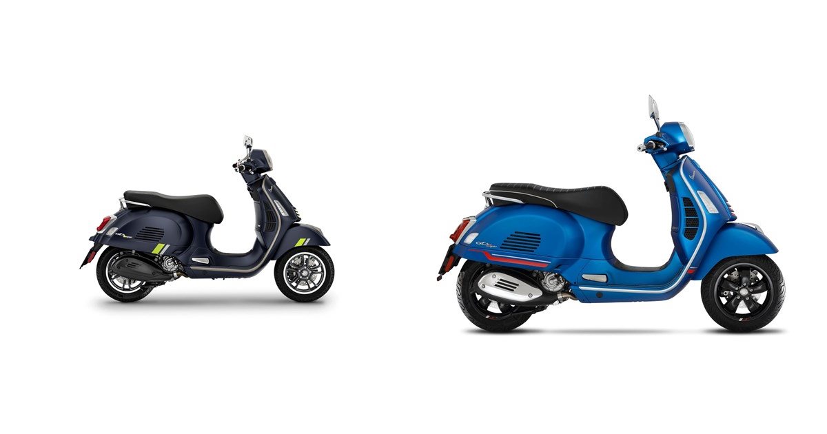 Motorrad Vergleich Vespa GTS 300 Super Tech 2024 vs. Vespa GTS 300 hpe Super Sport 2021