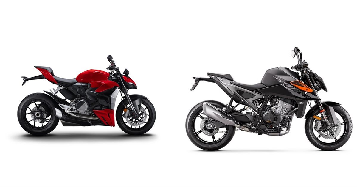 Ducati Streetfighter V2 2022 vs KTM 990 Duke 2024