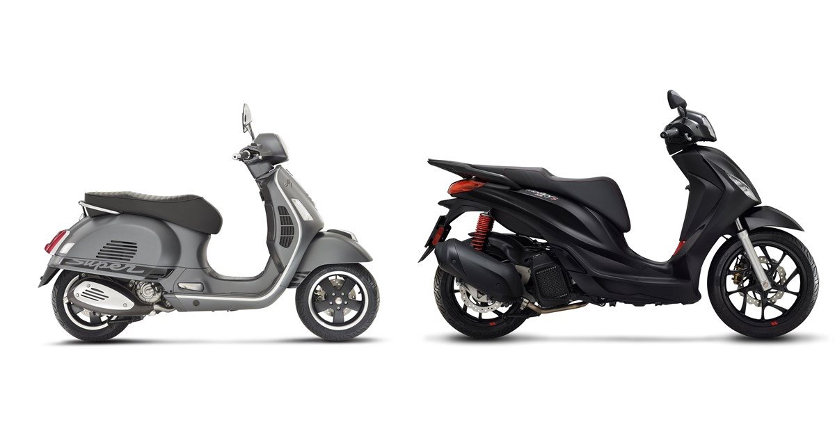 Motorrad Vergleich Vespa GTS 300 i.e. Super Sport 2016 vs. Piaggio Medley 125 S 2021