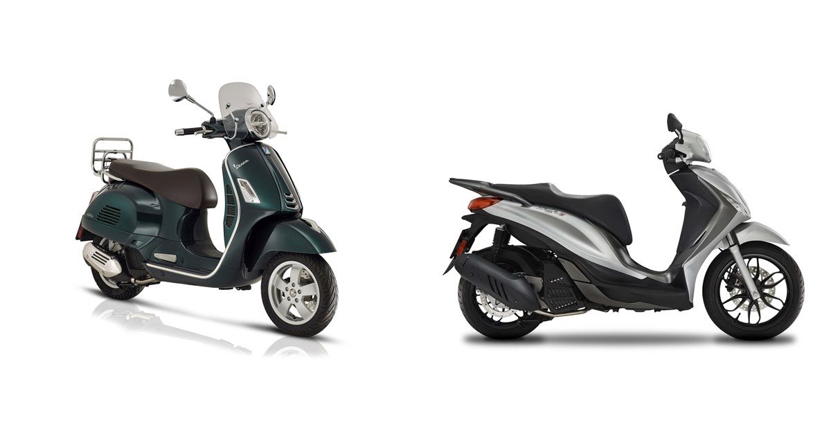 Motorrad Vergleich Vespa GTS 125 i.e. Touring 2019 vs. Piaggio Medley S 125 ie IGET 2019