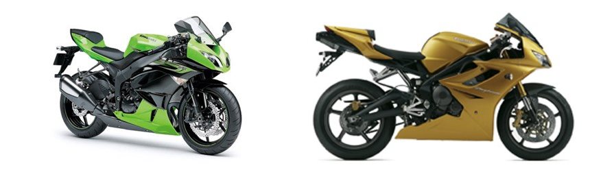 Motorrad Vergleich Kawasaki Ninja ZX-6R 2011 vs. Triumph Daytona 650 2007