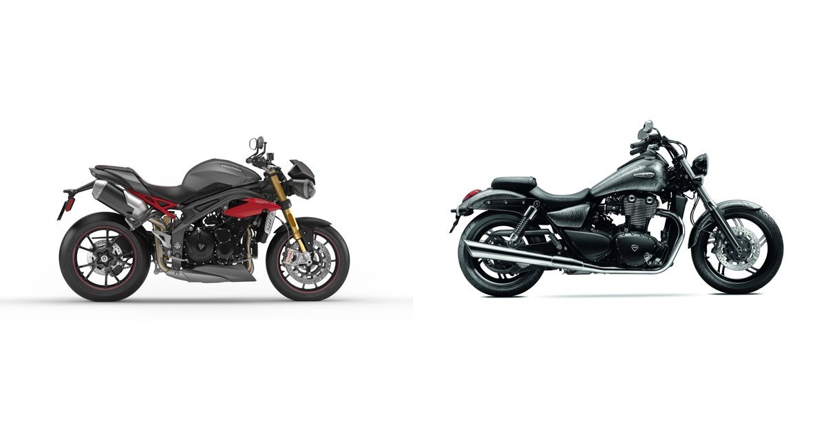 Motorrad Vergleich Triumph Speed Triple R 2017 vs. Triumph Thunderbird ...