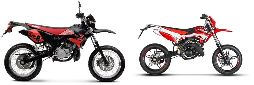 Motorrad Vergleich Yamaha DT 50 X Supermoto 2009 vs. Beta RR 50 Motard ...