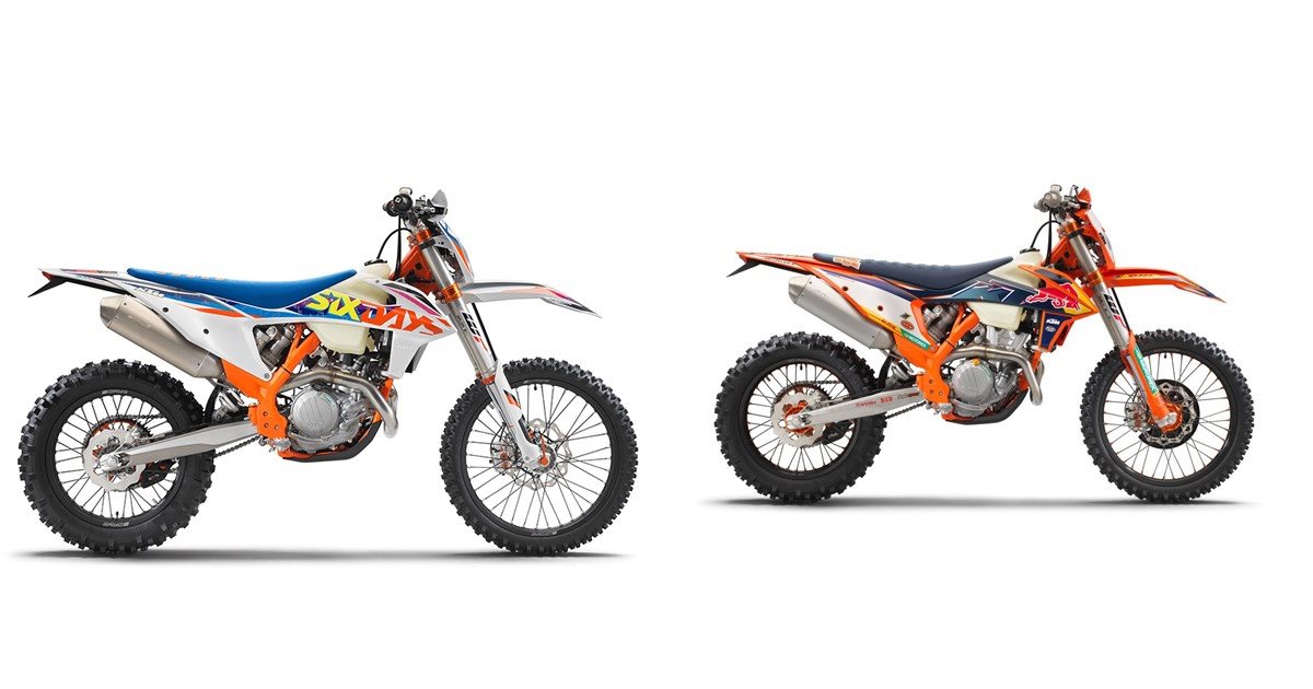Motorrad Vergleich KTM 500 EXC-F SIX DAYS 2022 vs. KTM 350 EXC-F Factory Edition 2022