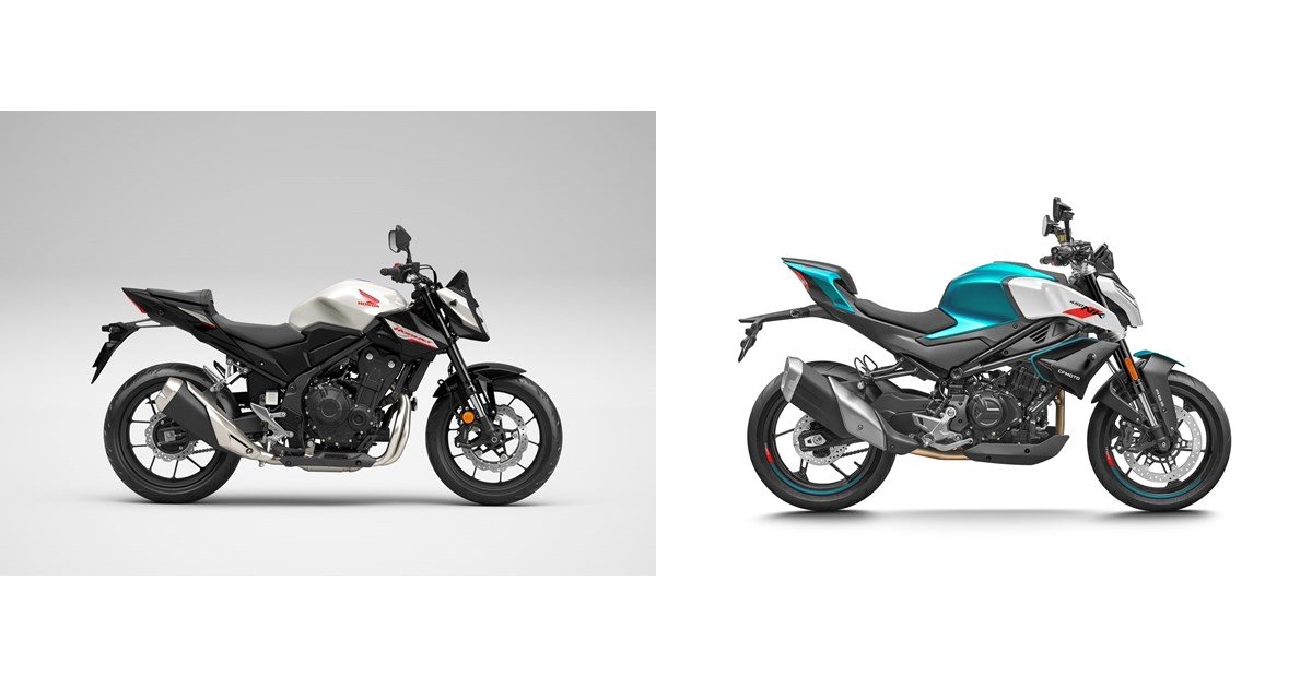 Motorrad Vergleich Honda CB500 Hornet 2024 vs. CFMOTO 450NK 2024