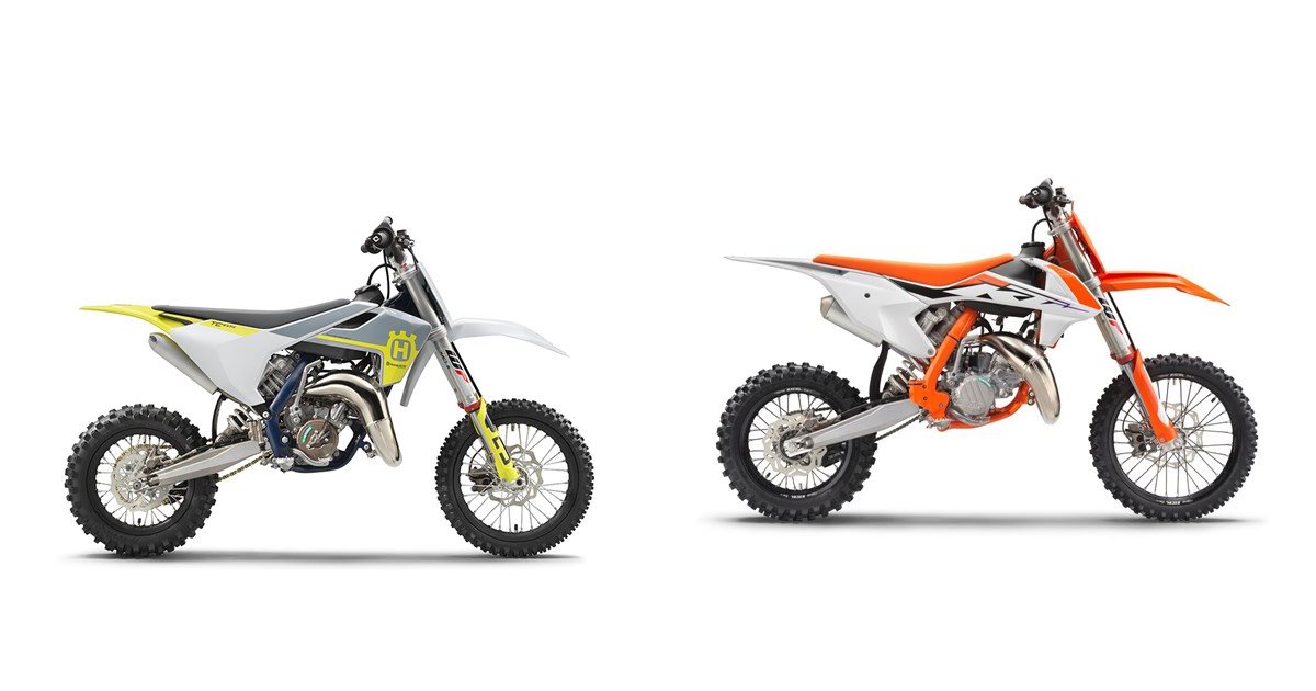 Motorrad Vergleich Husqvarna TC 65 2023 vs. KTM 85 SX 17/14 2023