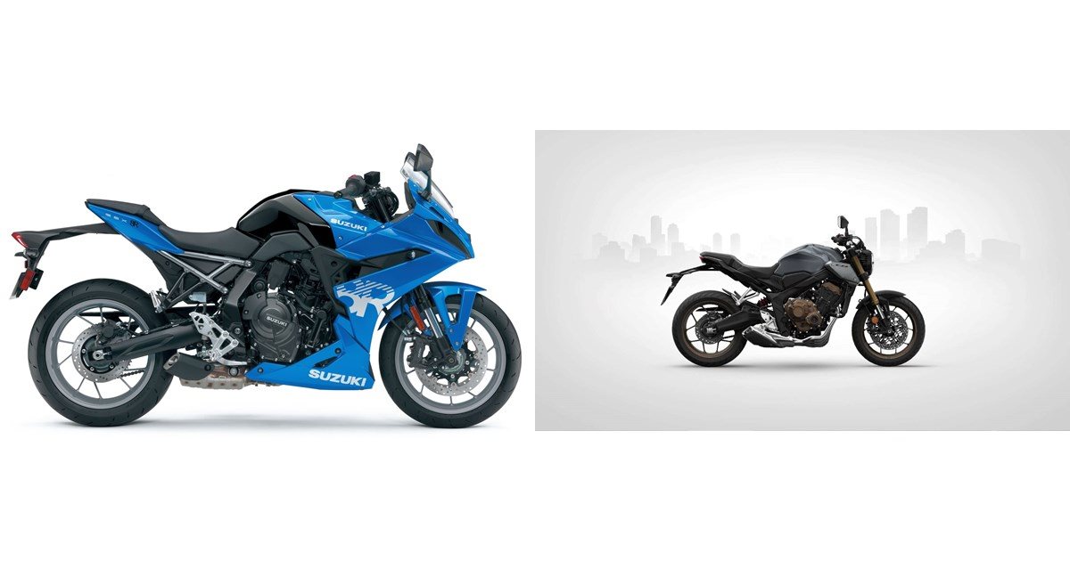 Motorrad Vergleich Suzuki GSX-8R 2024 vs. Honda CB650R 2023