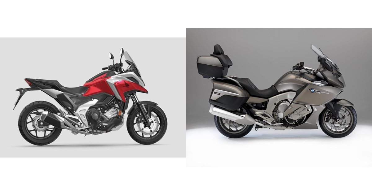 Motorrad Vergleich Honda NC750X DCT 2024 vs. BMW K 1600 GTL 2014