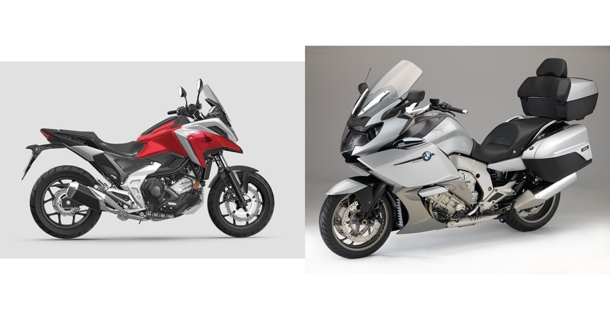 Motorrad Vergleich Honda NC750X DCT 2024 vs. BMW K 1600 GTL 2015