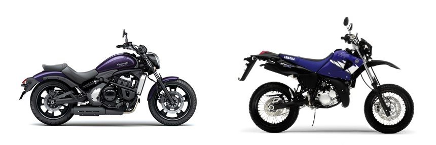 Motorrad Vergleich Kawasaki Vulcan S 2015 vs. Yamaha DT 125 X 2005