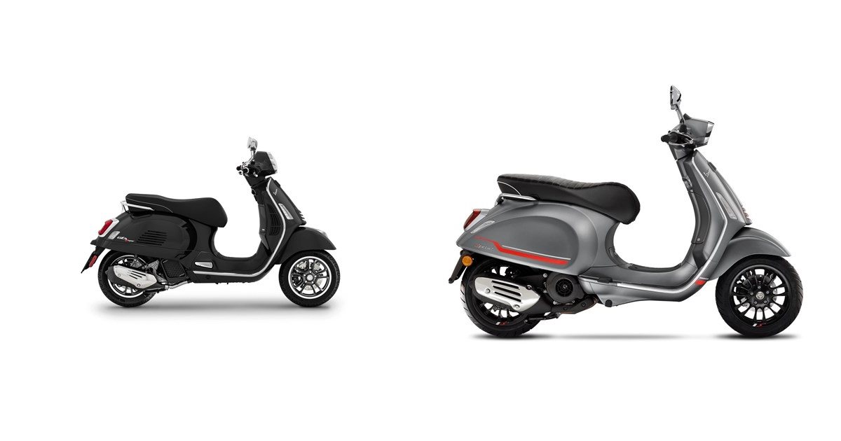 Motorrad Vergleich Vespa GTS 125 Super 2024 vs. Vespa Sprint 125 S 2024