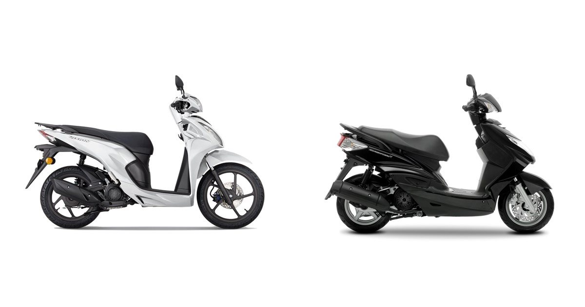 Motorrad Vergleich Honda NSC Vision 110 2024 vs. Yamaha Cygnus X 2016