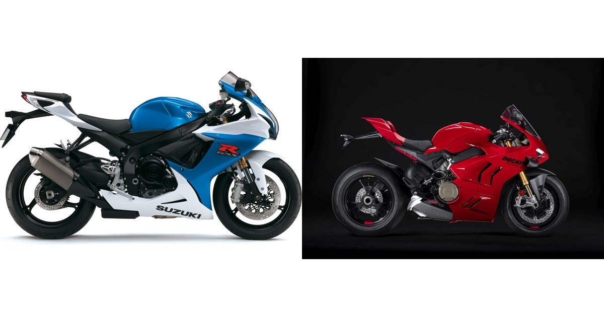 Suzuki GSX-R 750 2014 vs Ducati Panigale V4 S 2022